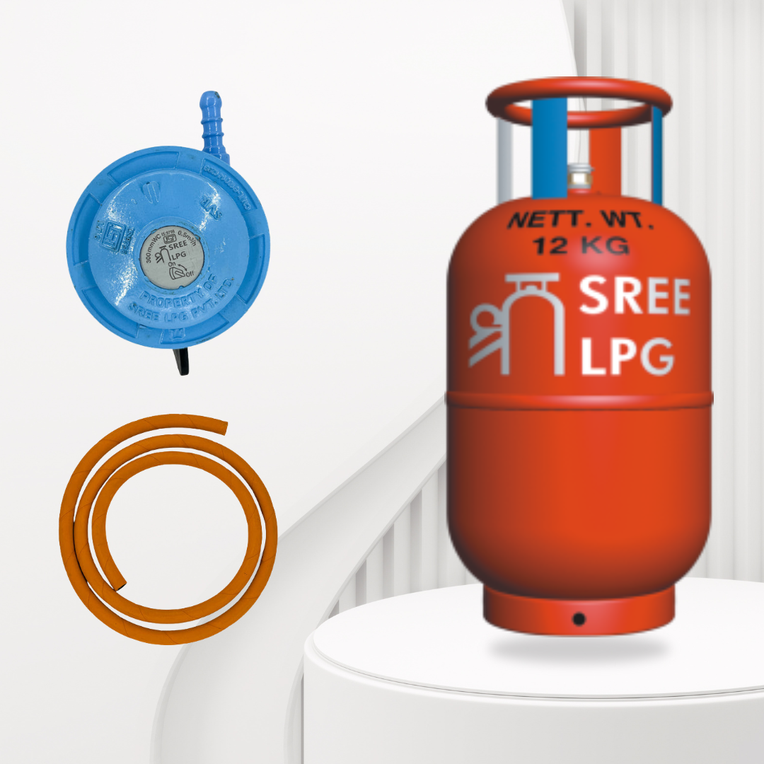 12Kg New Connection with Gas, Regulator and LPG Hose – Sree LPG